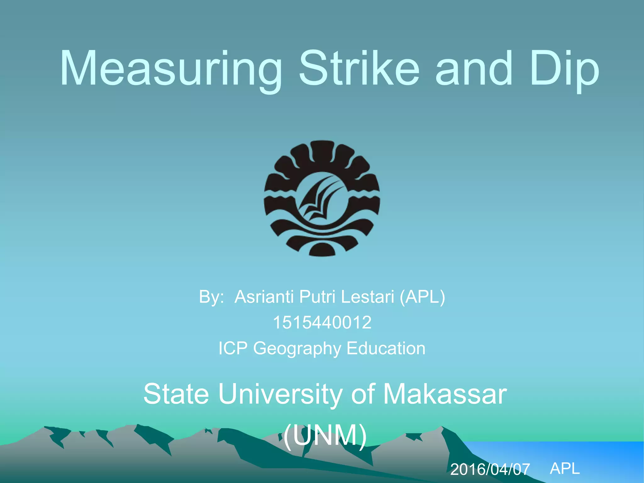 Measuring strike and dip | PPTX