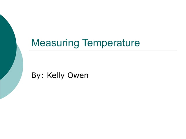 Measuring Temperature | PPT
