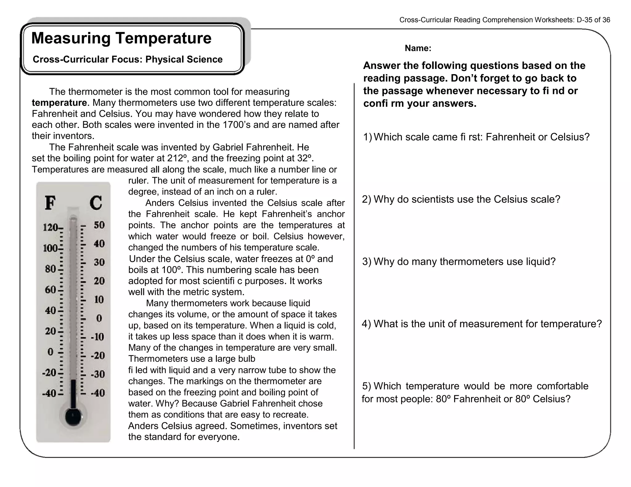Measuring temperature | PPT