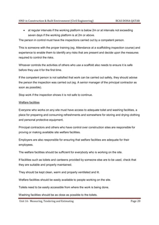 Measuring tendering and estimating for CBE | PDF