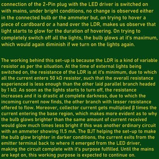 Measuring the amount of current drawn by a load in LDR circuit when in ...