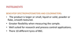 Measuring the colours in food industries | PPTX