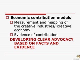 Measuring the creative industry and creative economy | PPT