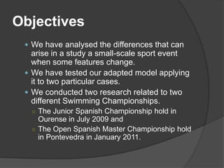 Measuring the economic impact of swimming sport events | PPTX