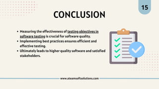 Measuring the Effectiveness of Testing Objectives in Software ...