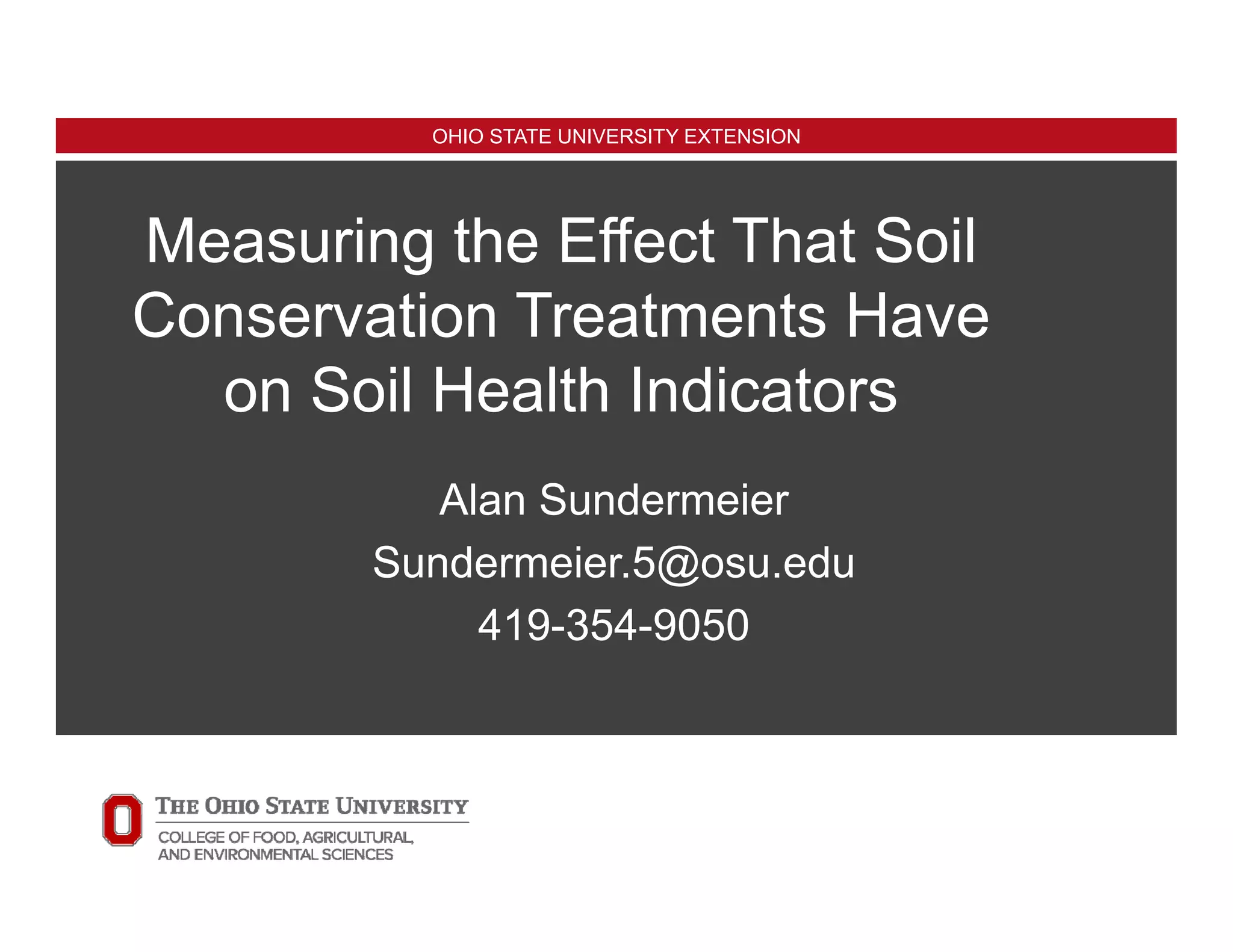Measuring the effect soil conservation sundermeier | PDF
