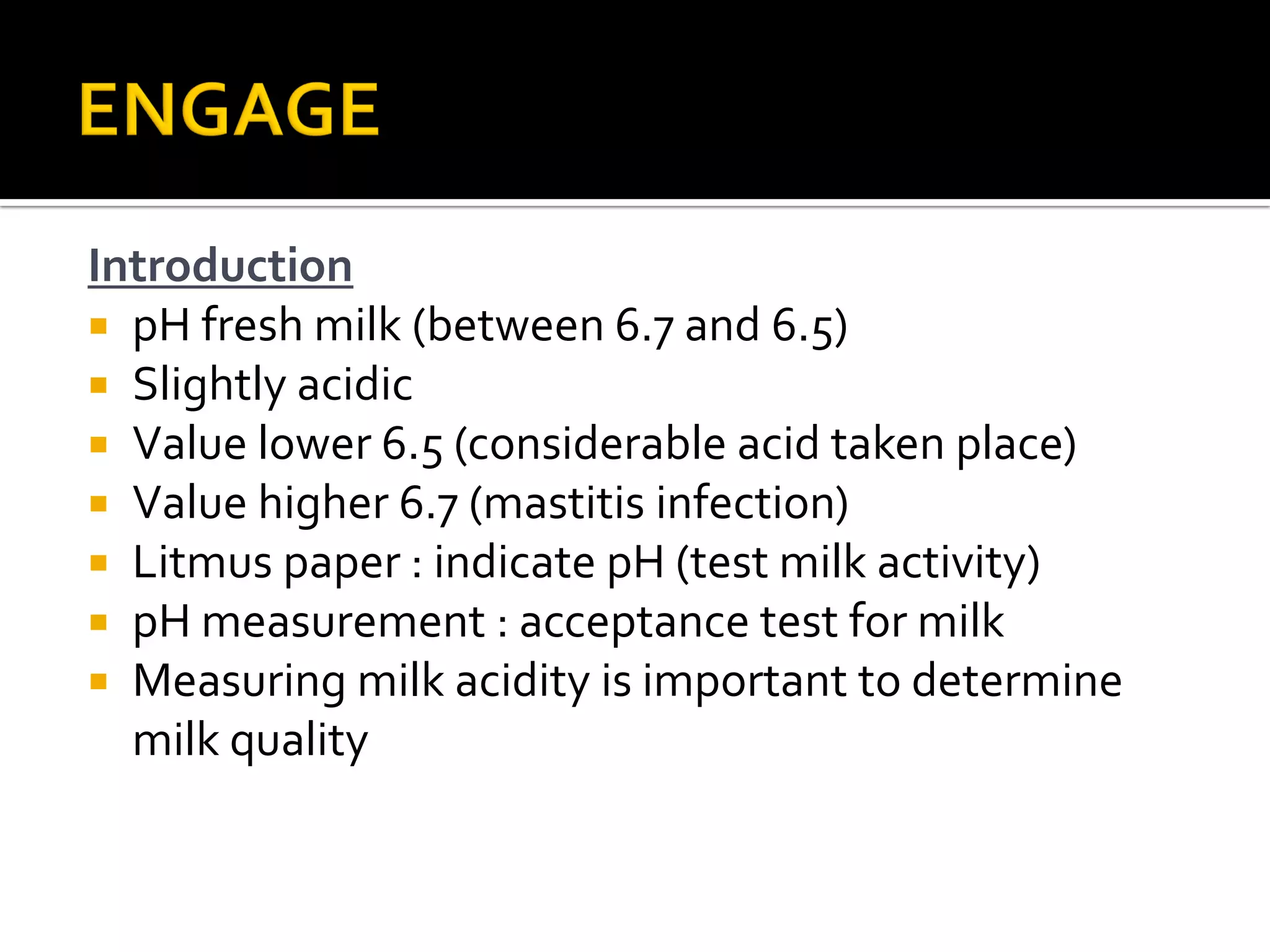 Measuring the ph of milk | PDF