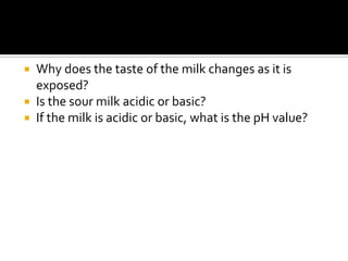 Measuring the ph of milk | PDF