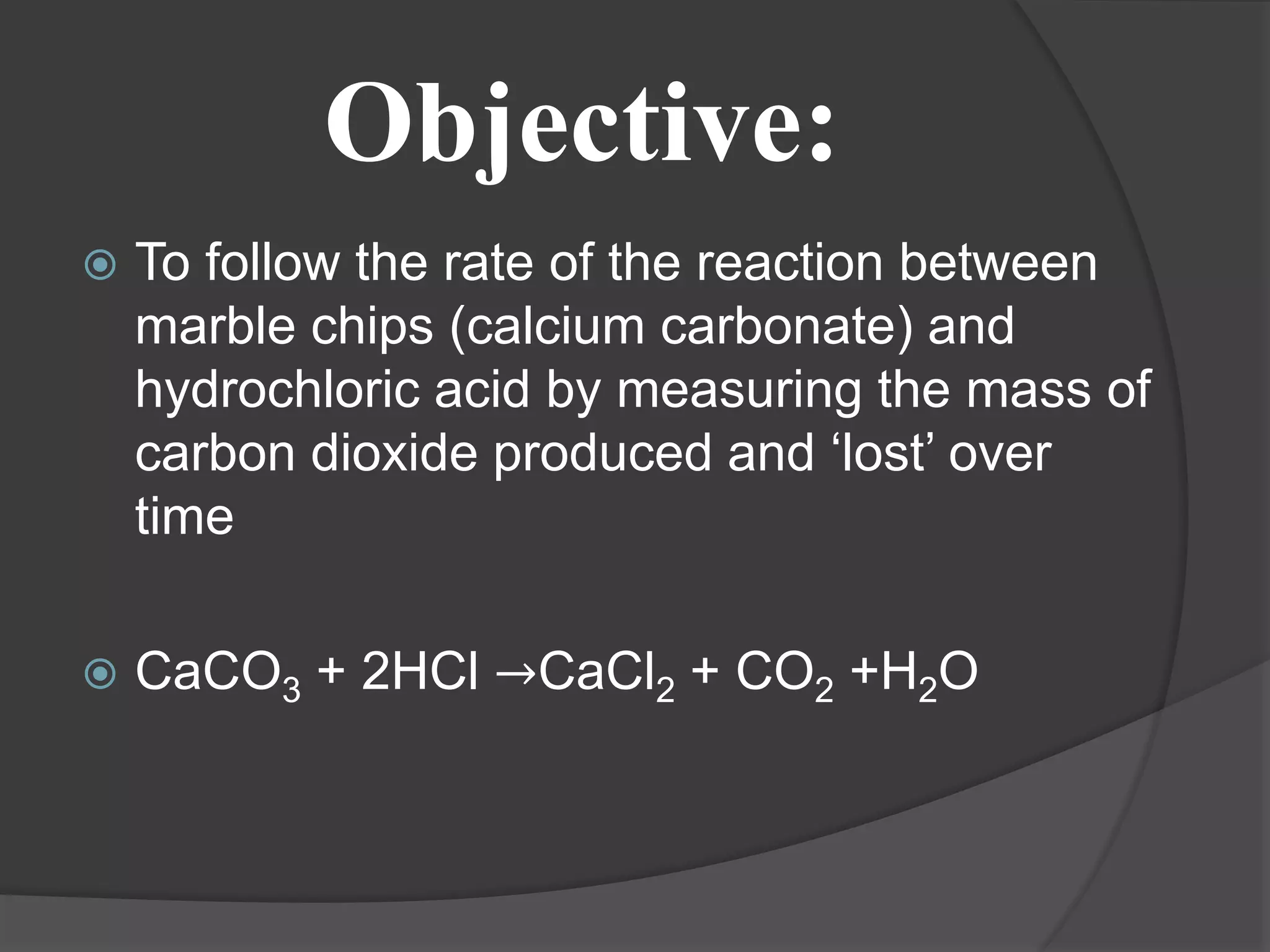 Measuring the rate of reaction 2 | PPT