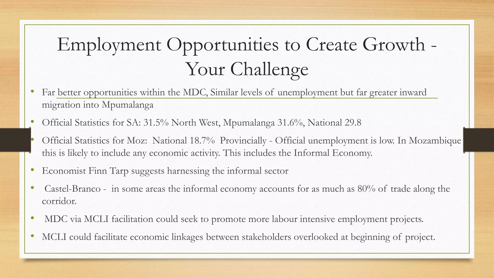 Measuring the social dimension of development corridors | PPT