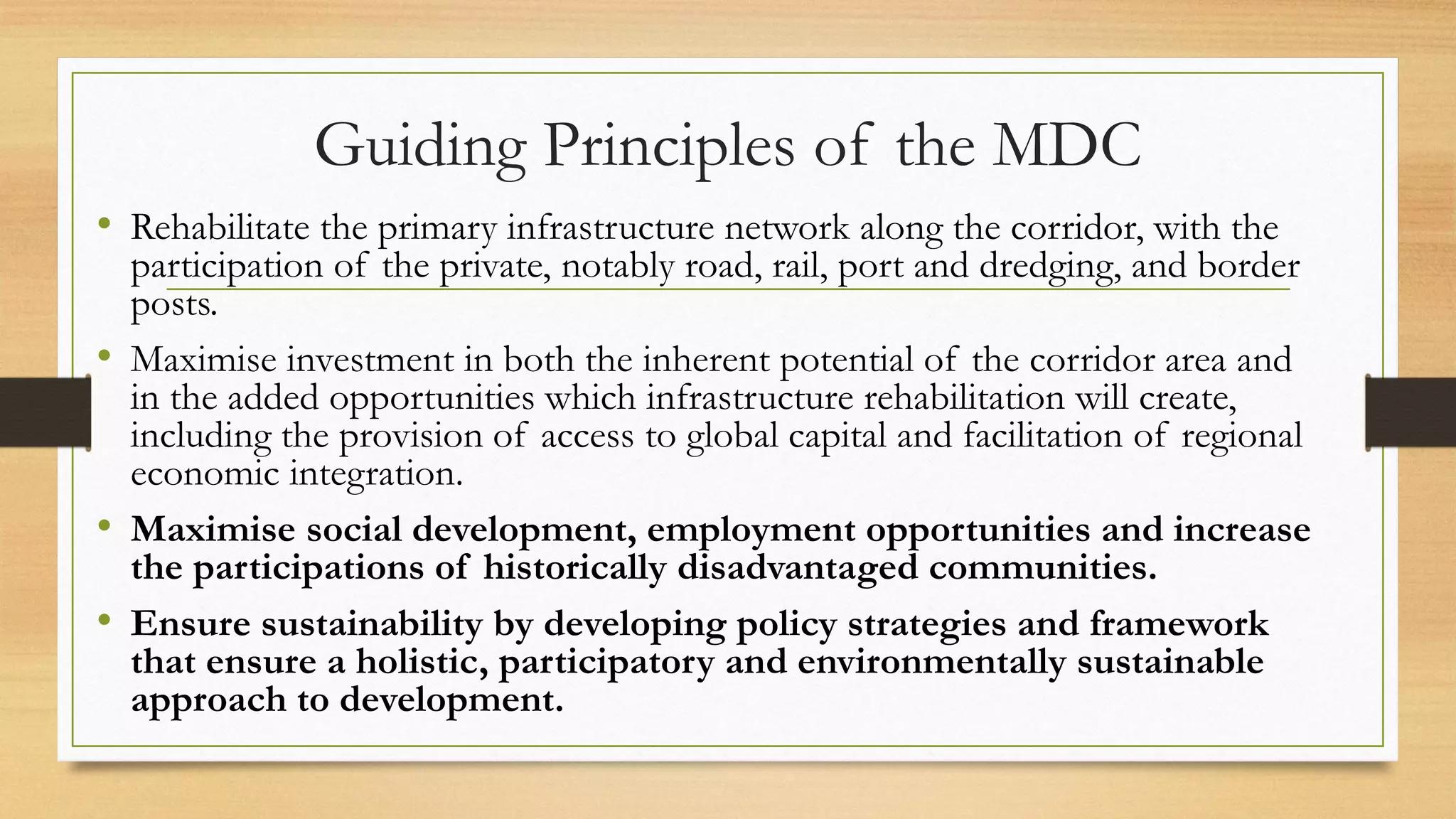 Measuring the social dimension of development corridors | PPT