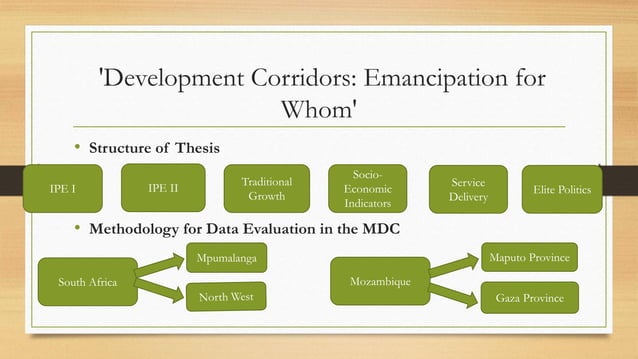 Measuring the social dimension of development corridors | PPT