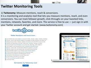 Social Media Monitoring tools | PPT