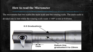 Measuring Tools for physics and the uses | PPTX