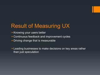 Measuring UX | PPT