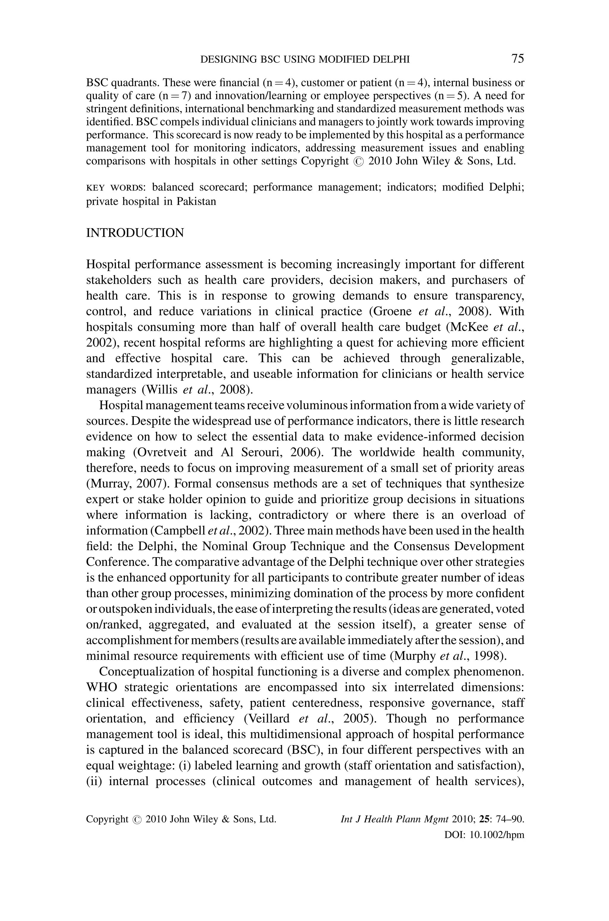 Measuring What Counts in HIS - Balanced Scorecards | PDF