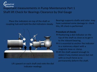 Measurment in pump maintenance part 1 | PPTX
