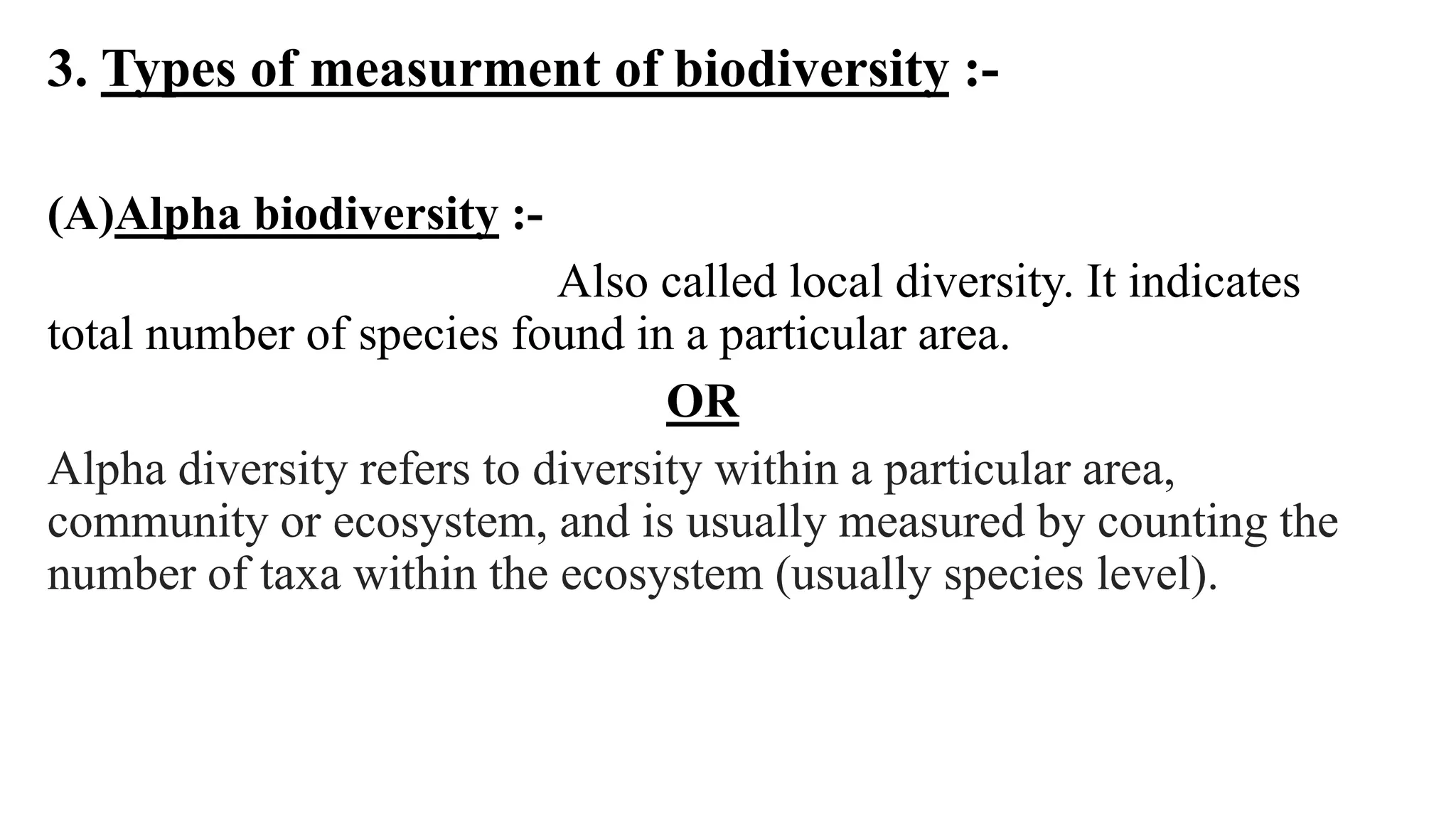 Measurment of biodiversity surendra patel | PPT