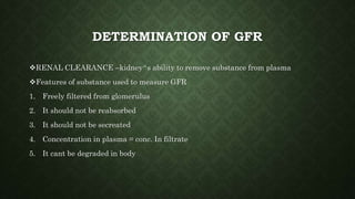 Measurment of GFR and Renal Plasma Flow | PPT
