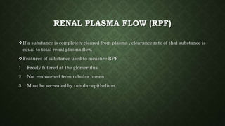 Measurment of GFR and Renal Plasma Flow | PPT