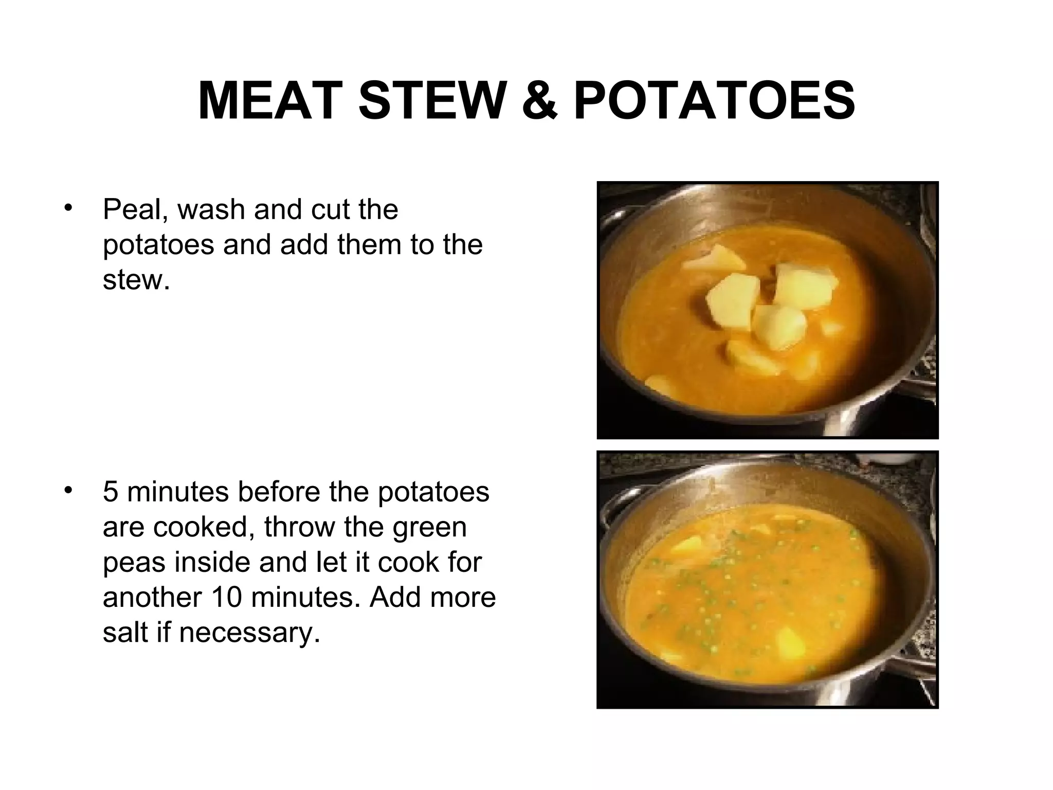 Meat Stew & Potatoes | PPT | Free Download