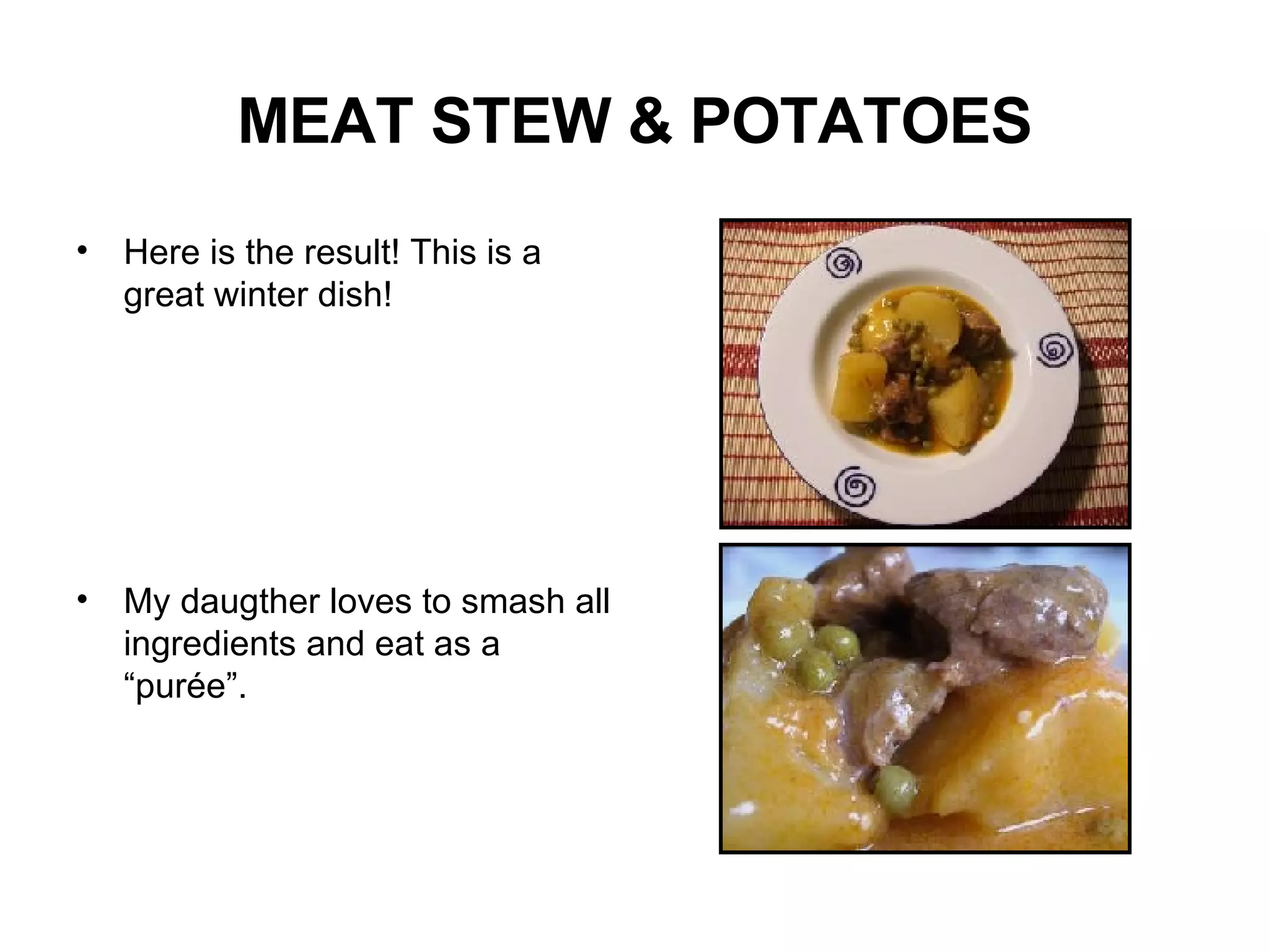 Meat Stew & Potatoes | PPT | Free Download