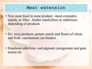 Meat and its functional proprties and basic meat processing procedure ...