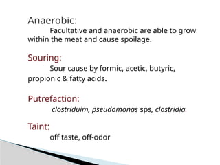 meat and meat produts, contamination,preservatives | PPTX