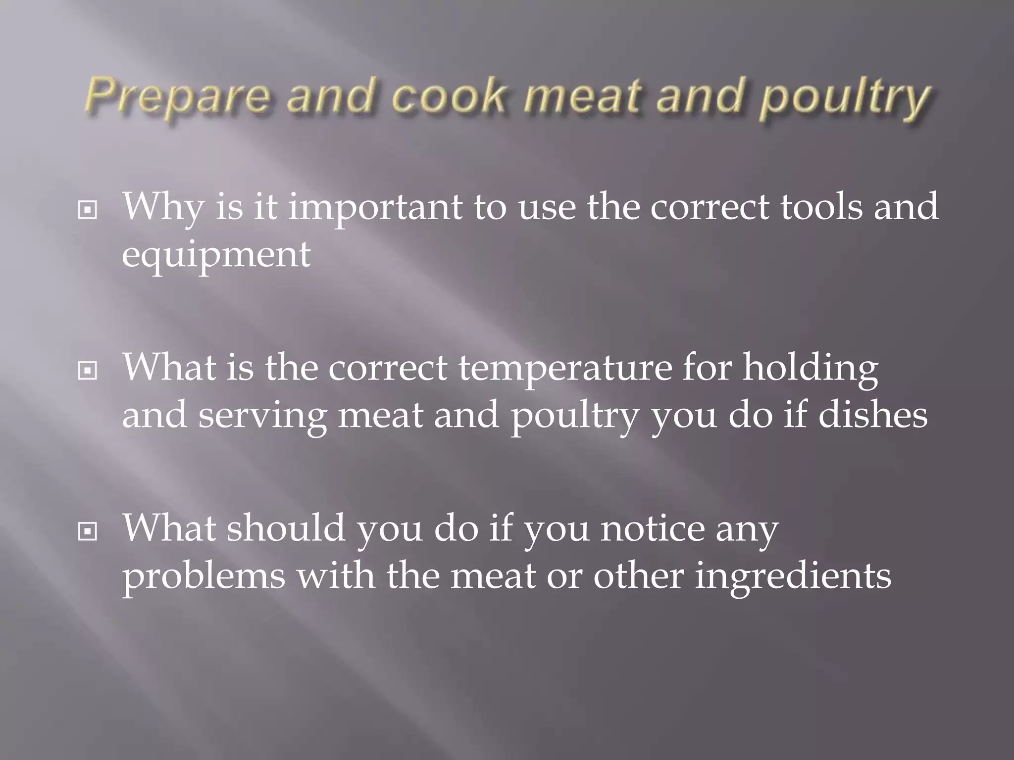 Meat and poultry.powerpoint y9 | PPTX