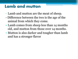 Meat and poultry | PPTX