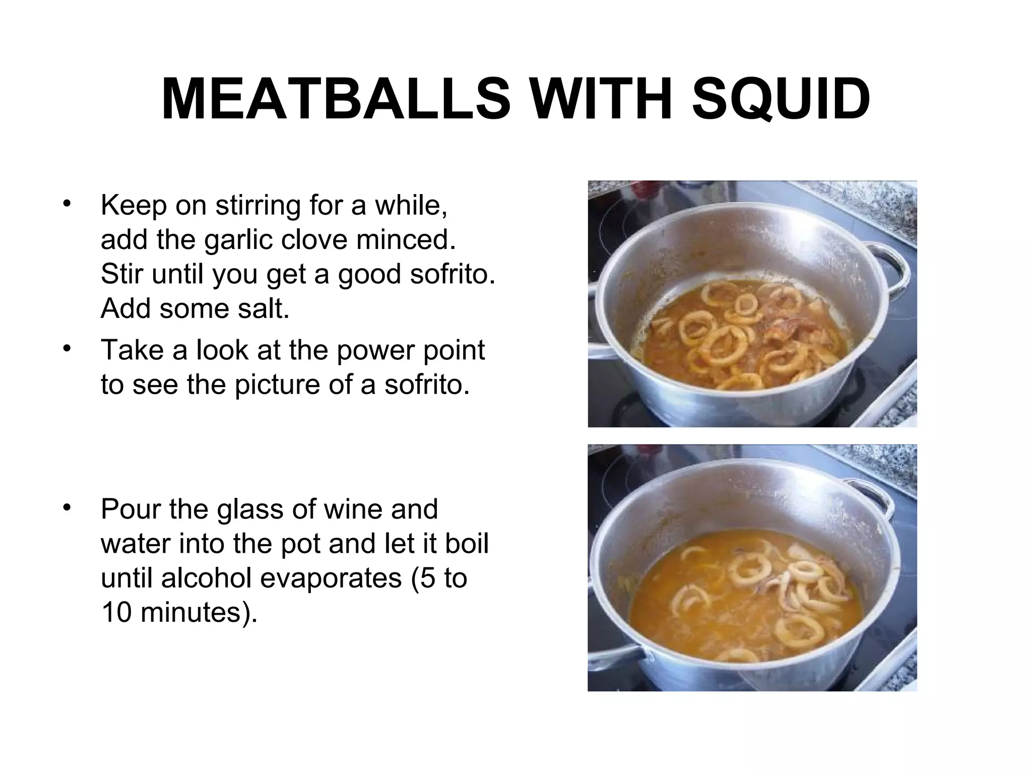 Meatballs With Squid | PPT