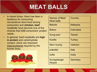 Meat balls final | PPTX