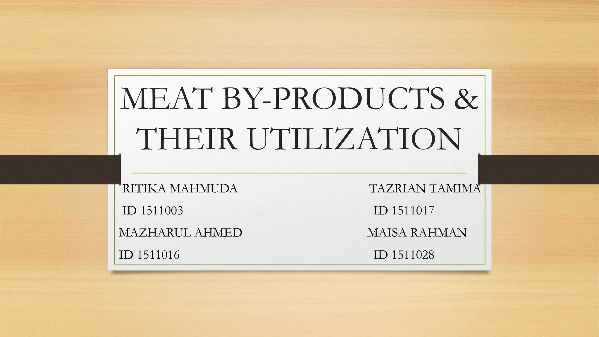 MEAT BY-PRODUCTS & THEIR UTILIZATION.pptx