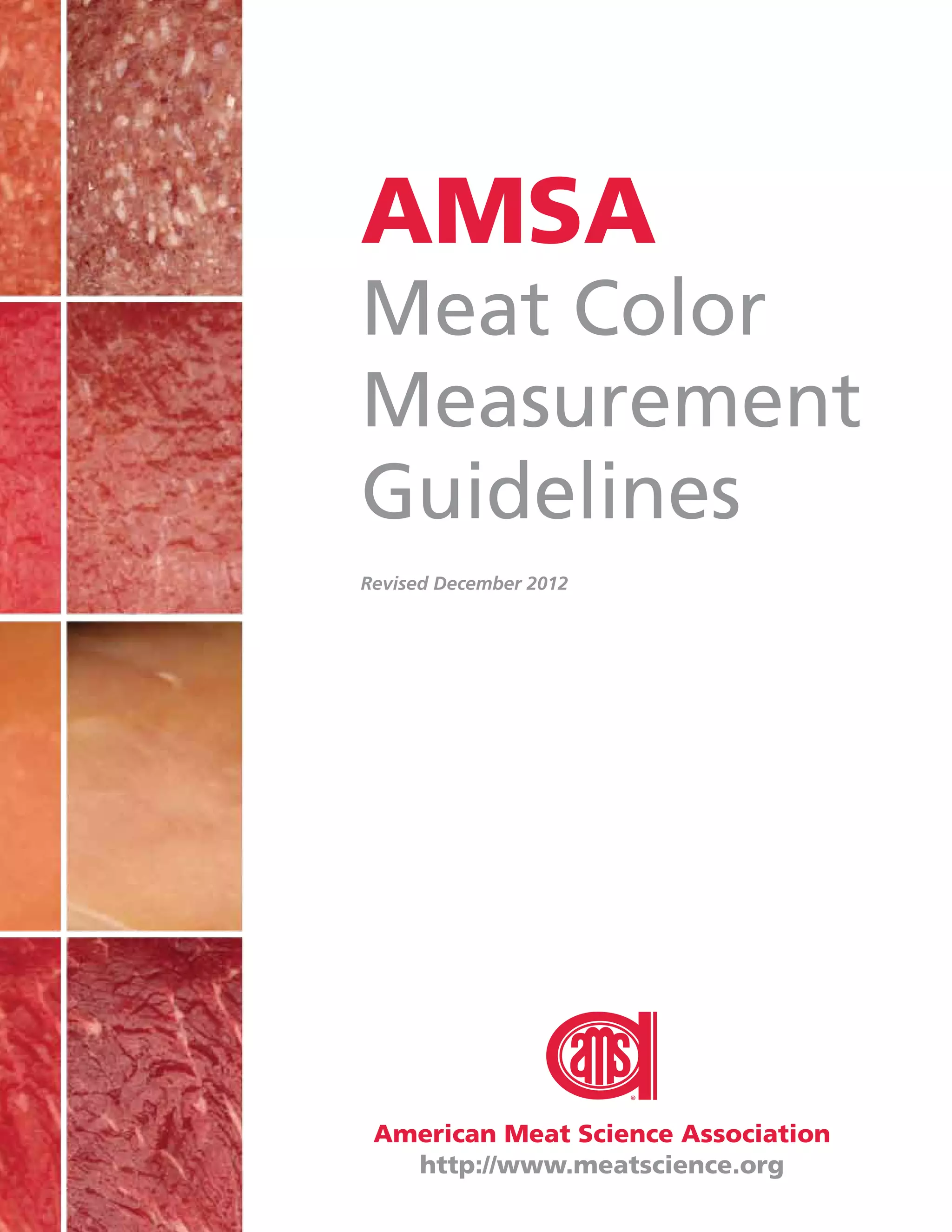 Meat Color Measurment Guidelines | PDF