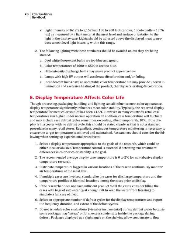 Meat Color Measurment Guidelines | PDF