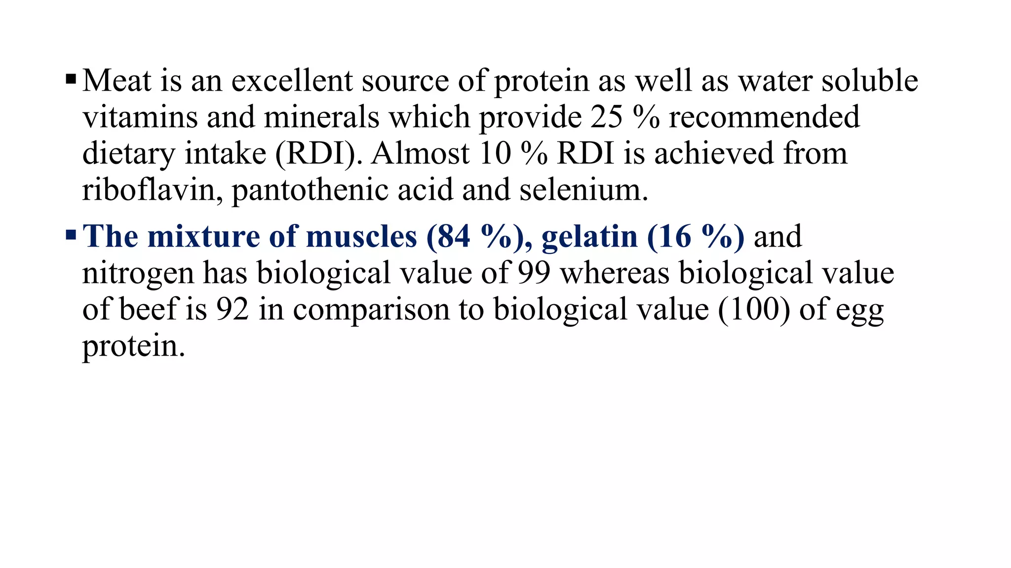 Meat composition and nutrition | PPTX