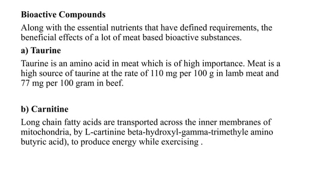 Meat composition and nutrition | PPT