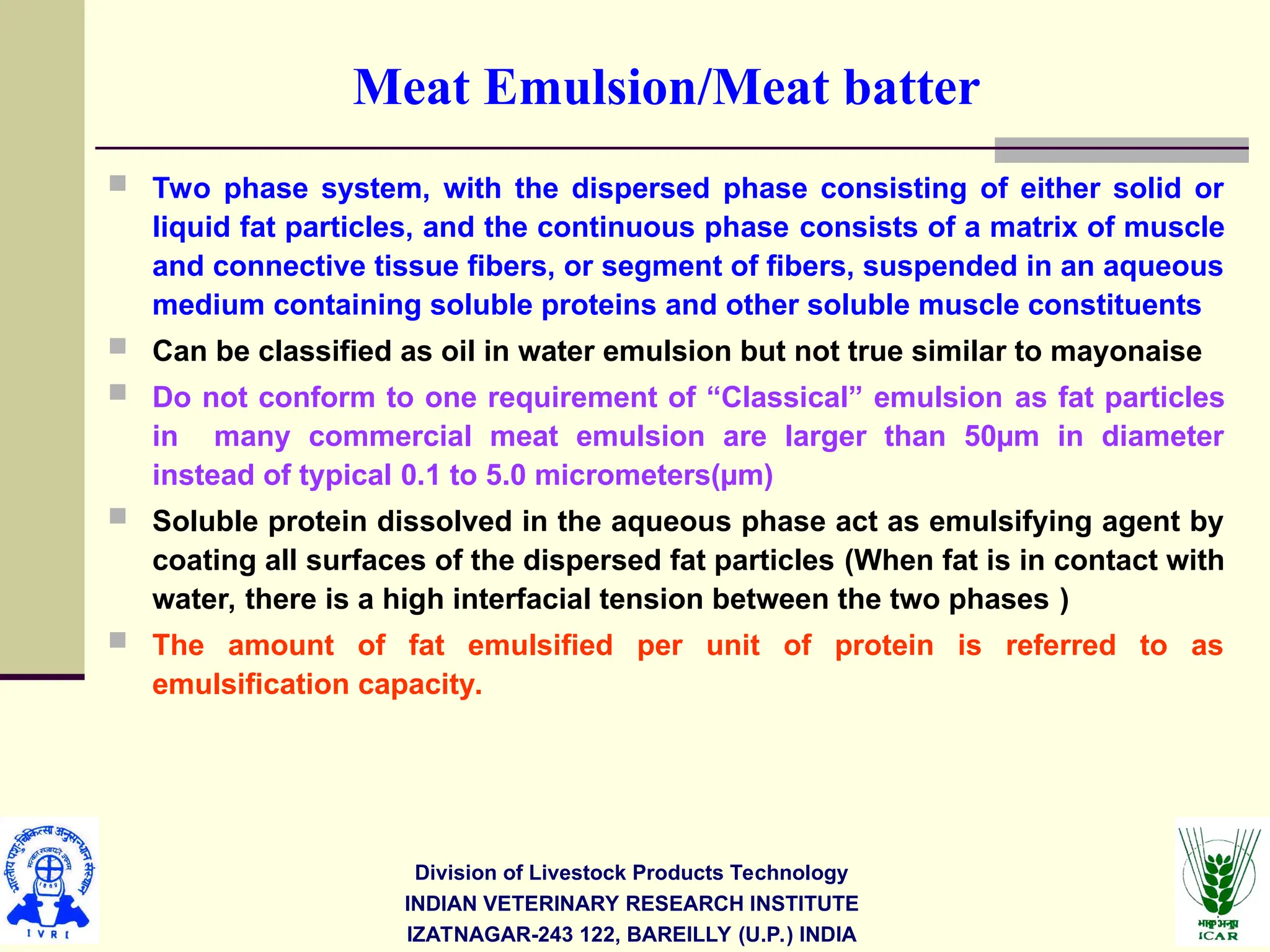 Meat Emulsion-Factors affecting emulsion stability.ppt