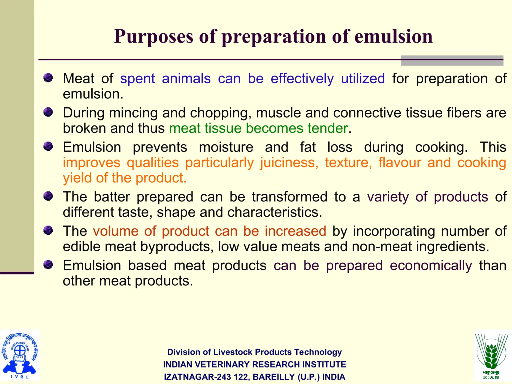 Meat Emulsion-Factors affecting emulsion stability.ppt