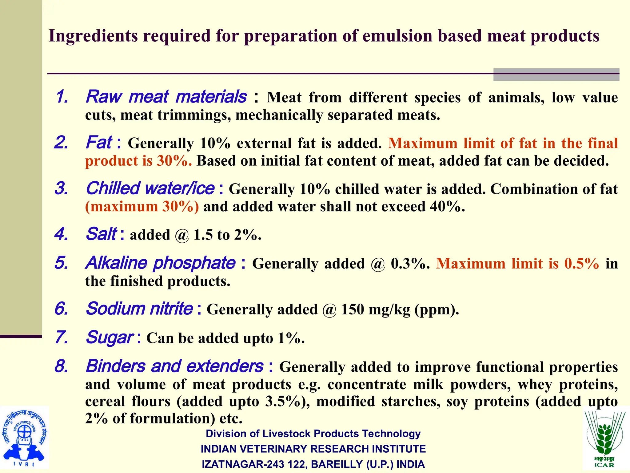 Meat Emulsion-Factors affecting emulsion stability.ppt
