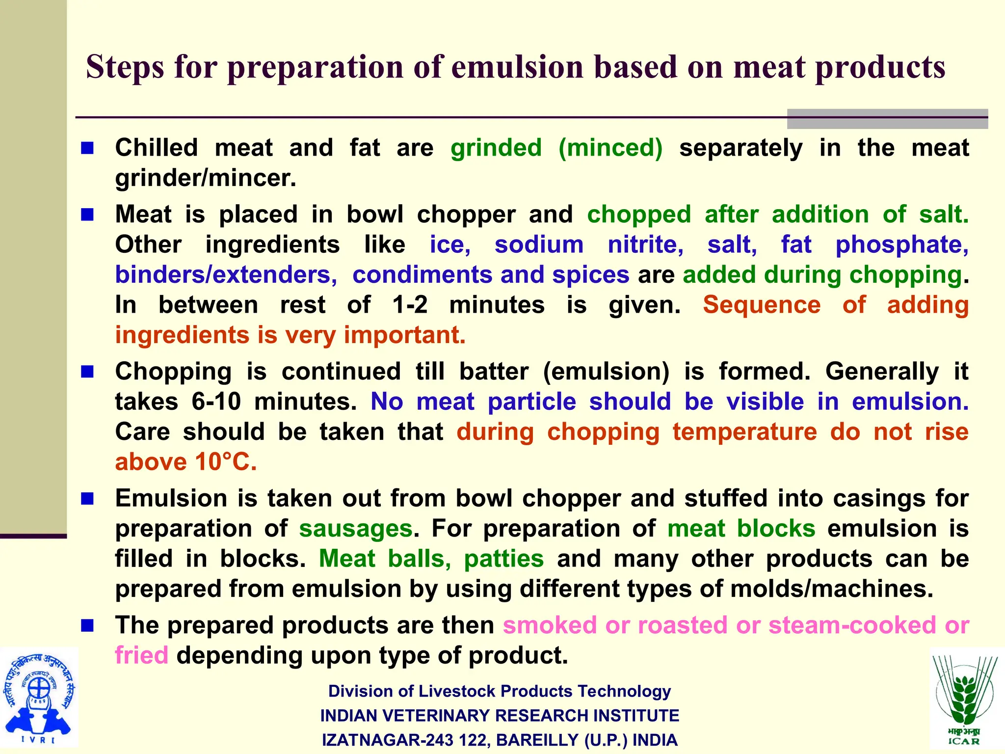 Meat Emulsion-Factors affecting emulsion stability.ppt