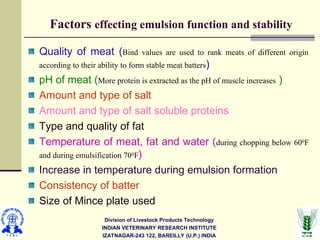 Meat Emulsion-Factors affecting emulsion stability.ppt