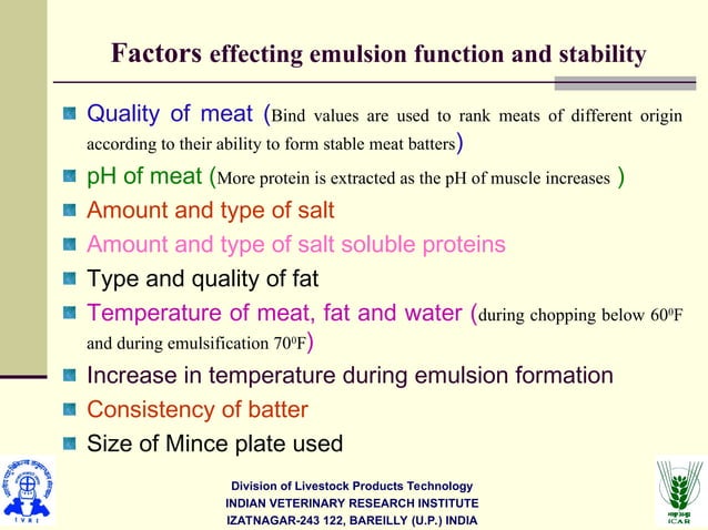 Meat Emulsion-Factors affecting emulsion stability.ppt