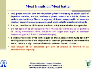 Meat Emulsion-Factors affecting emulsion stability.ppt