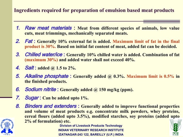 Meat Emulsion-Factors affecting emulsion stability.ppt