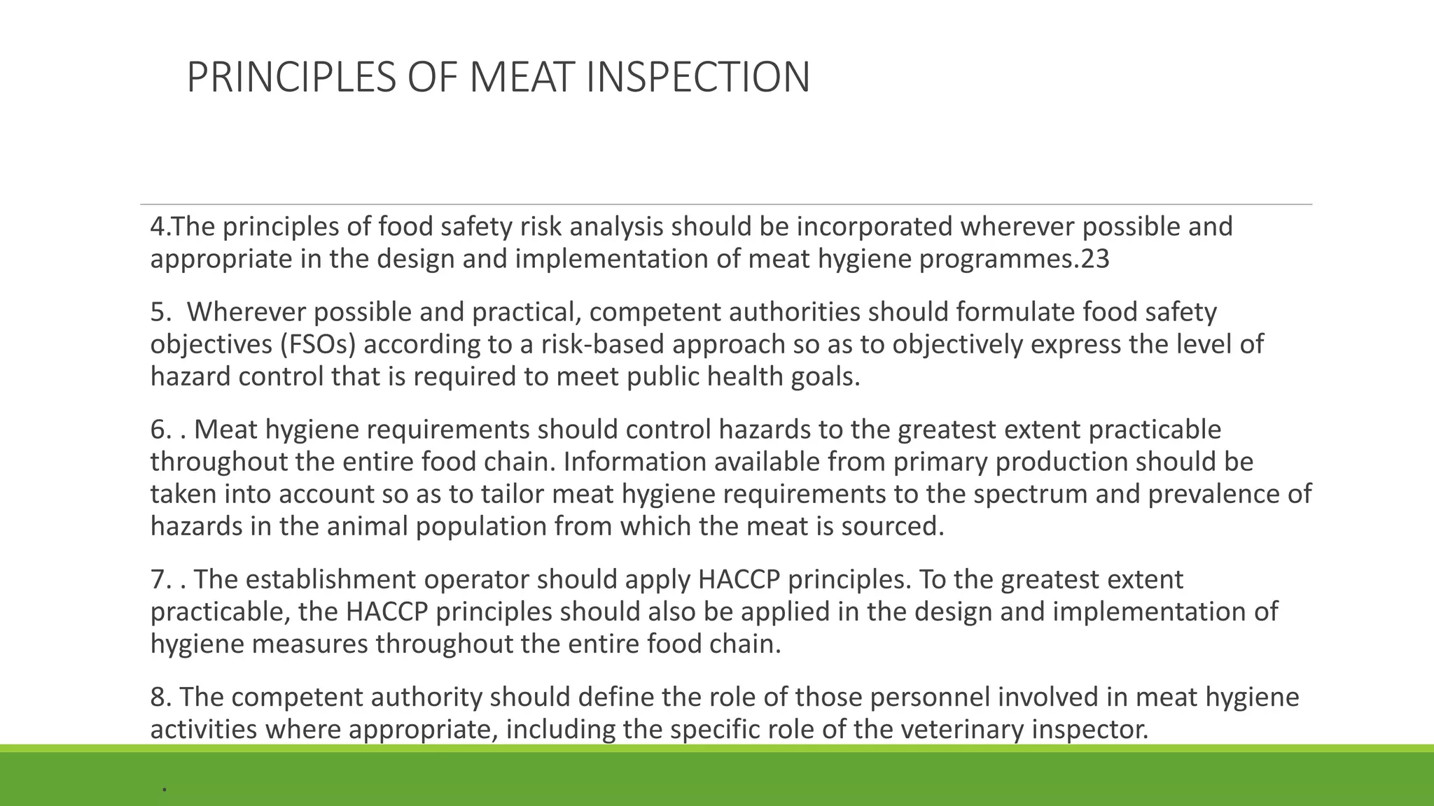 Meat hygiene and inspection | PPT