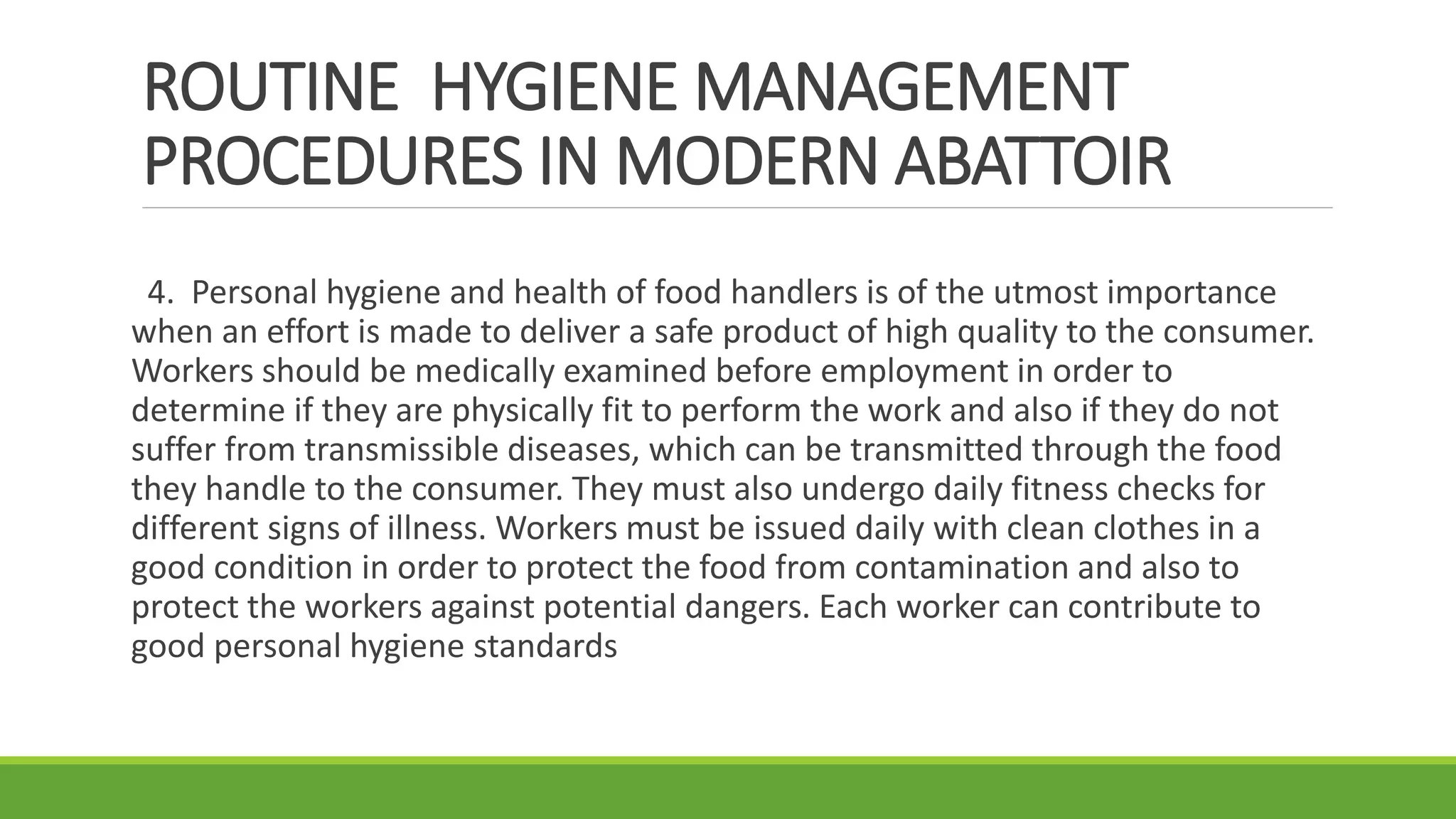 Meat hygiene and inspection | PPT