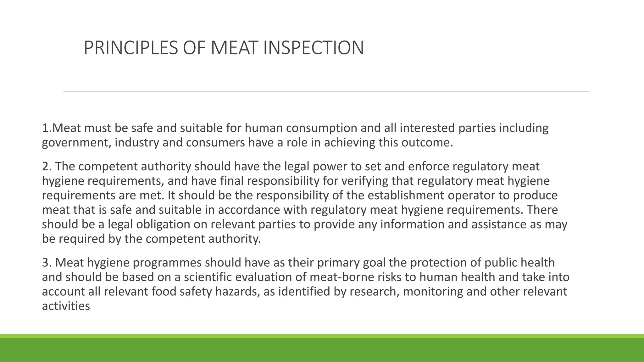 Meat hygiene and inspection | PPT