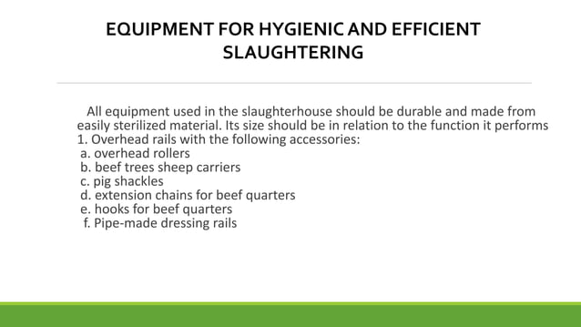 Meat hygiene and inspection | PPT