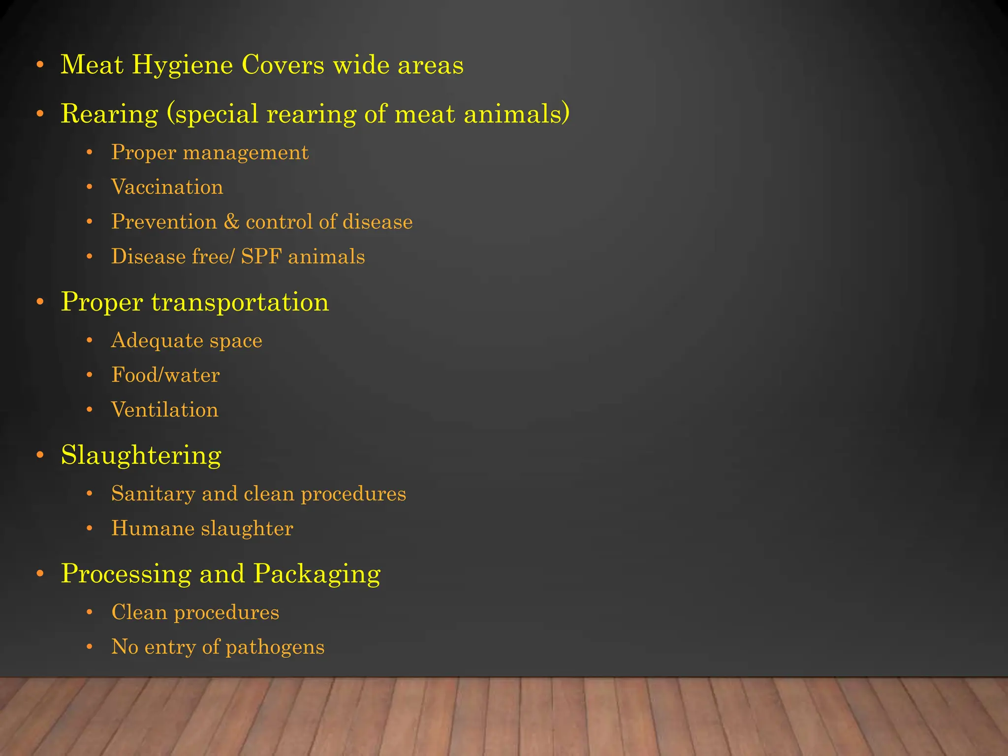 MEAT HYGIENE Basic Information for students | PPT